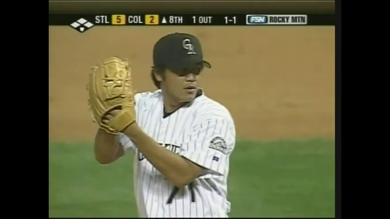 2004 MLB Regular Season COL vs STL 曹錦輝後援逐球 Chin-Hui Tsao MAX95MPH - YouTube