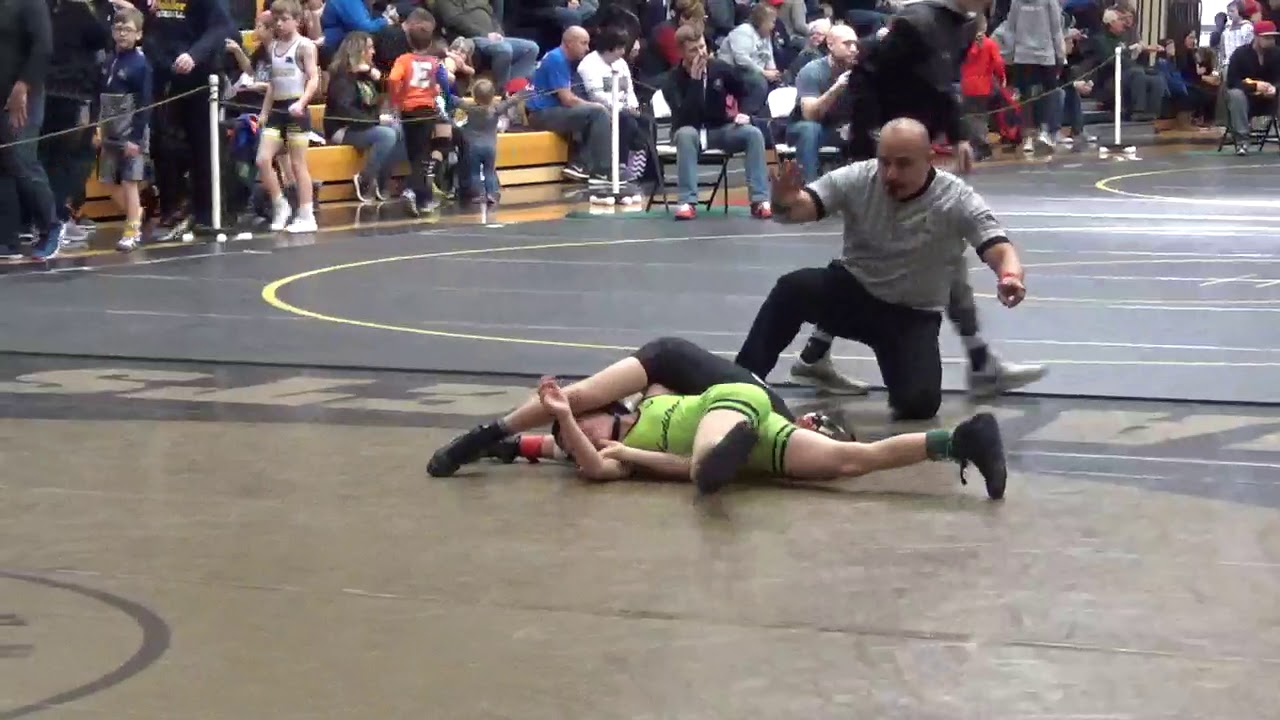 65 lbs D3 Perrysburg GS Hunter Pollock vs Grey Burnett - YouTube