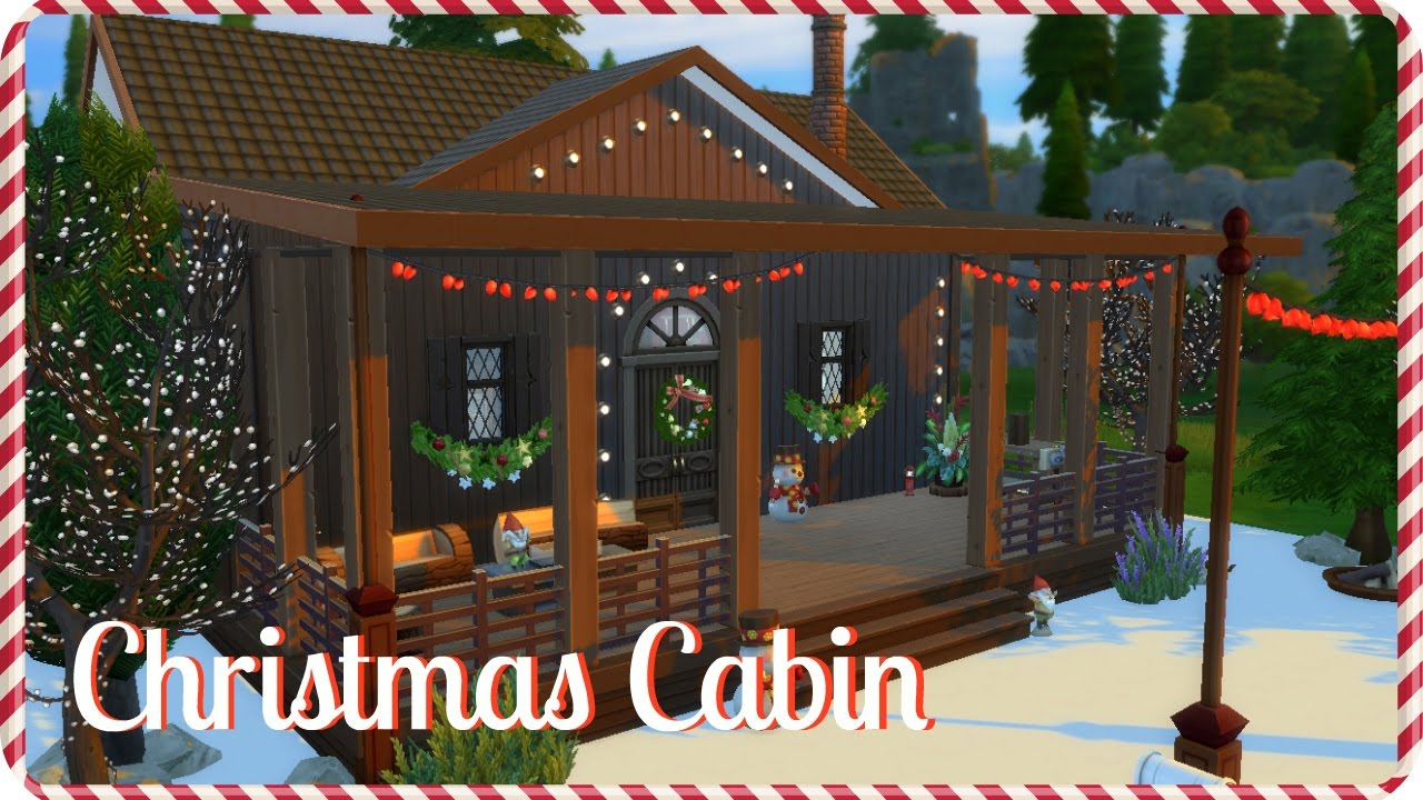 Sims 4 Speed Build | Traditional Christmas Cabin - YouTube