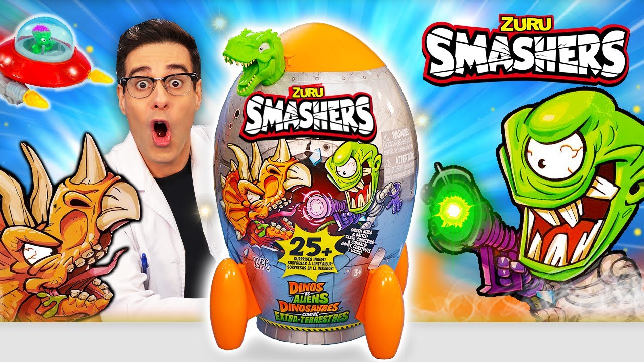 Abro HUEVO SORPRESA de ALIENS vs DINOS 🎁 Zuru Smashers - YouTube