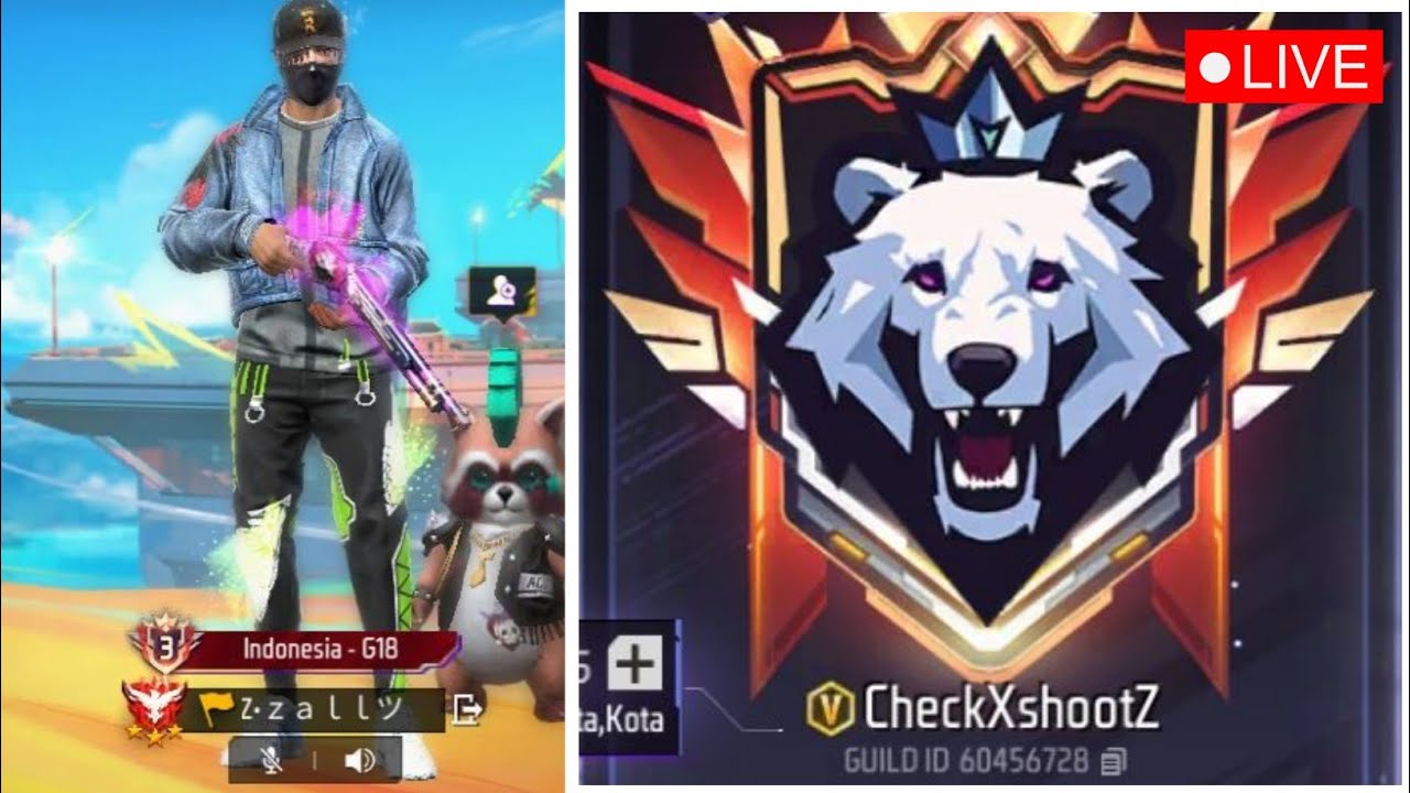 🔴 LIVE STREAMING FREE FIRE CHALANGE PUSH CS RANK MODE RANDOM PAKE HP ...