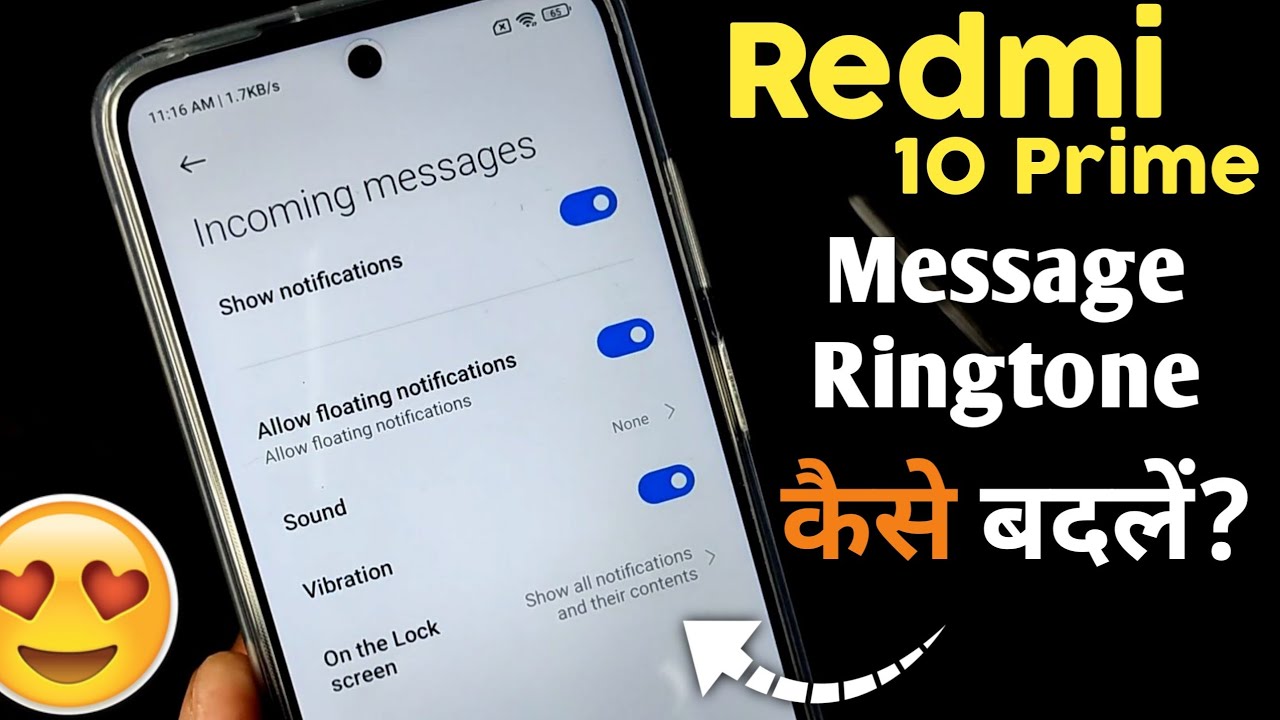 Redmi Note 10 Prime Me Message Ringtone Kaise badle | How To change ...