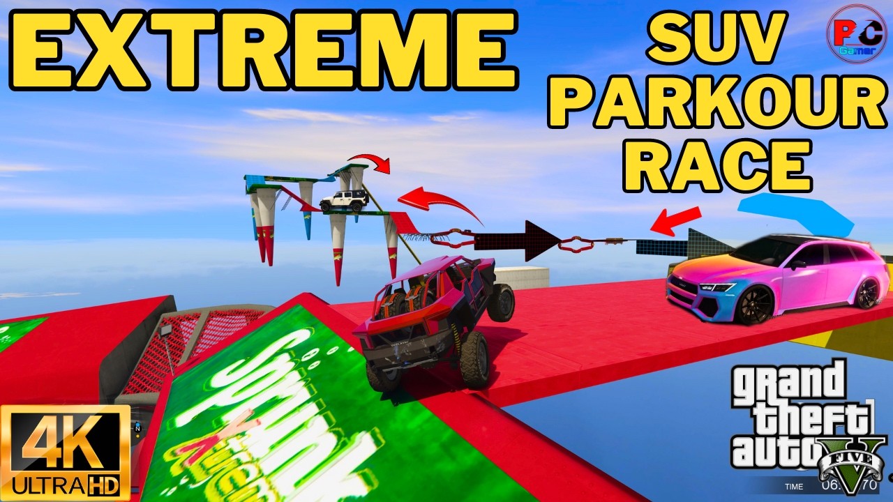 Extreme SUV Parkour Race: GTA 5 Gameplay in 4K 60FPS - YouTube