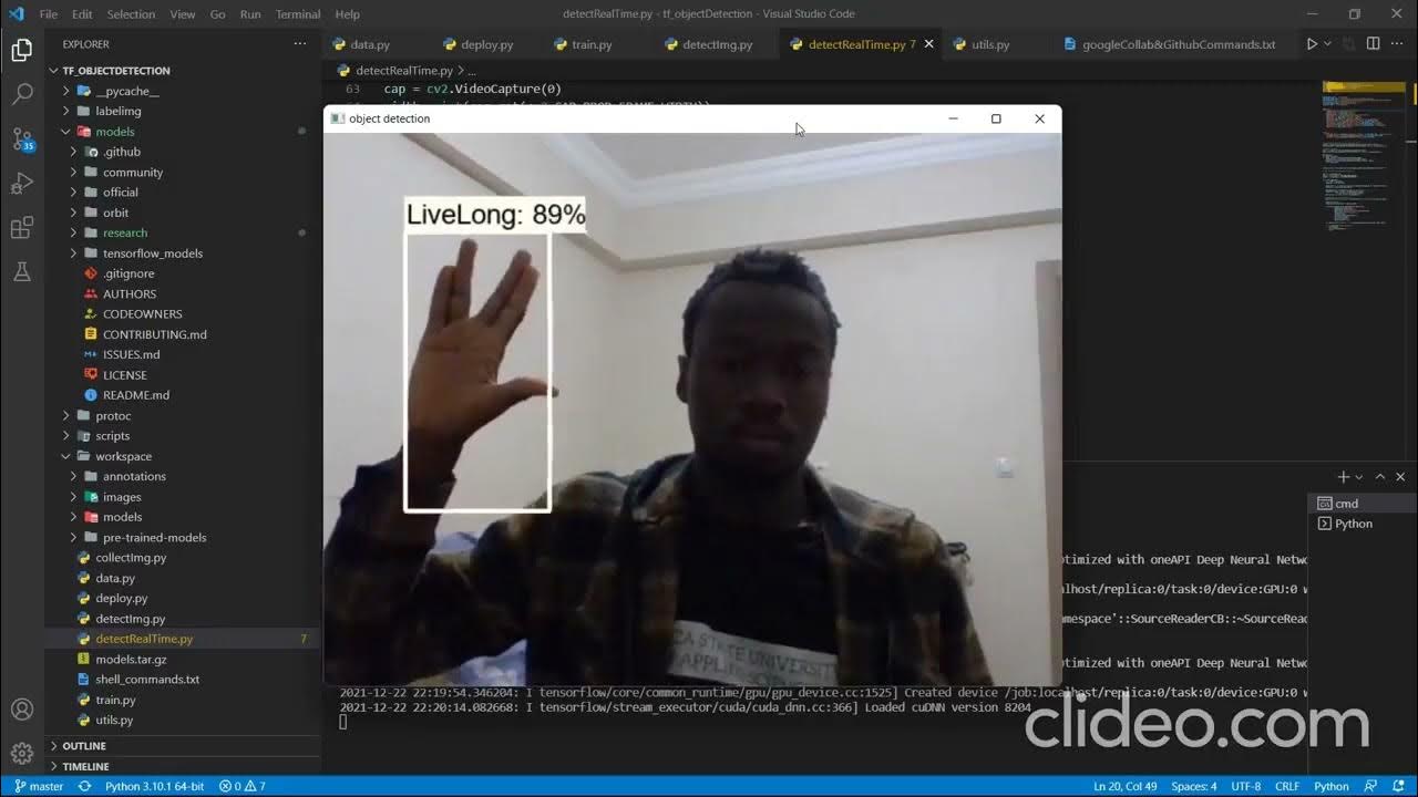 Basic sign language interpreter using #tensorflow object detection API ...
