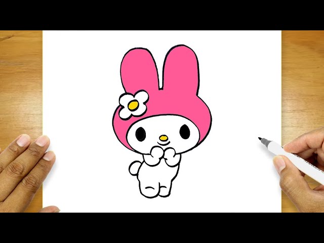 How To Draw My Melody Cute | My Melody Drawing Easy - Videos For Kids