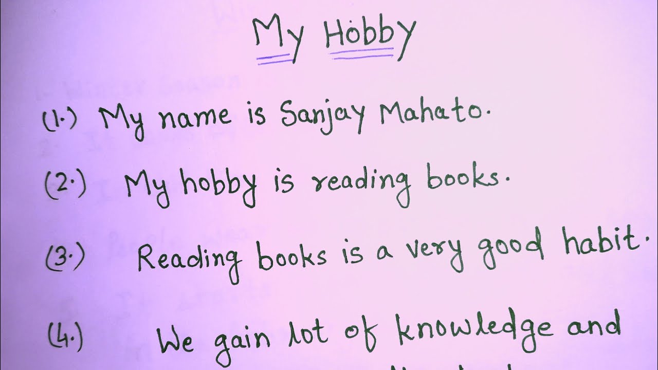 10 lines essay on my hobby!! 100 words essay on my hobby!! essay on my ...