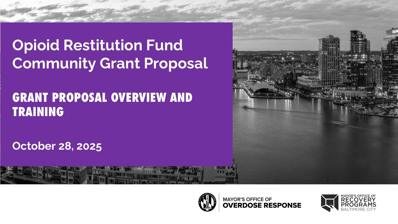Opioid Restitution Fund ORF Training Proposal Orientation - YouTube