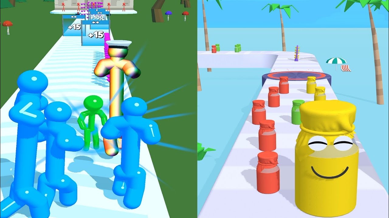 🔼Tall man run🆚Juice Run|Max levels gameplay ios andriod walkthrough ...