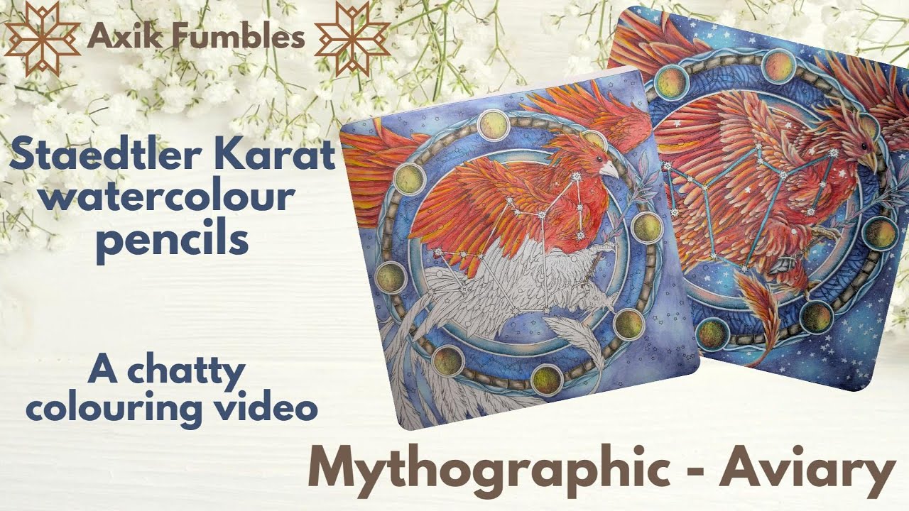 A chatty colouring process in Mythographic Aviary with Karat watercolor ...