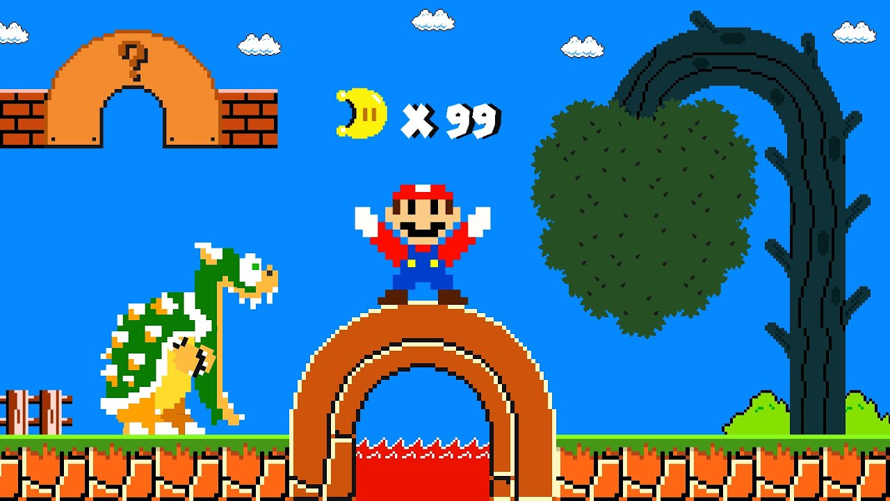 Super Mario Bros. but Every Moon Makes Mario can BEND Anything... - YouTube