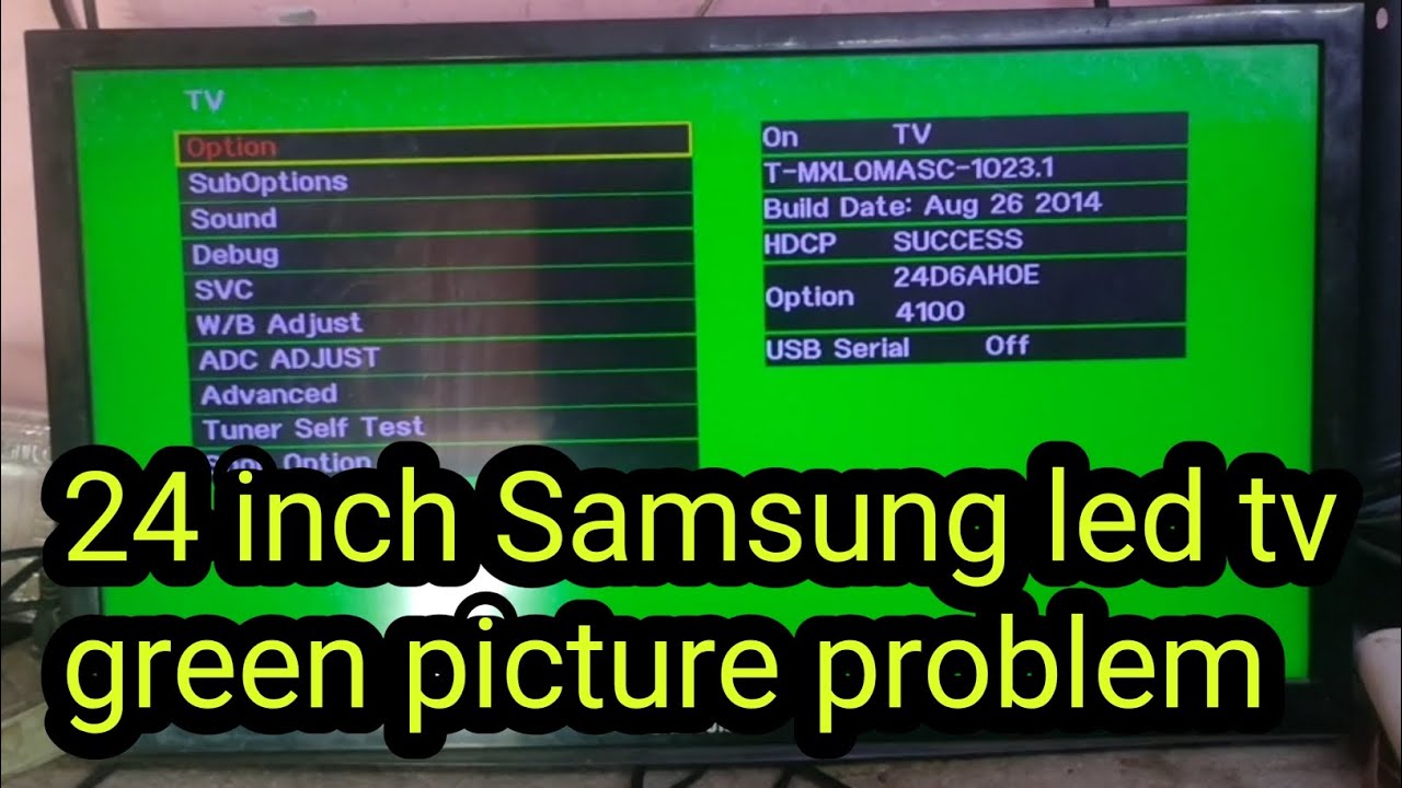 led tv green picture problem || Samsung led tv green screen problem # ...