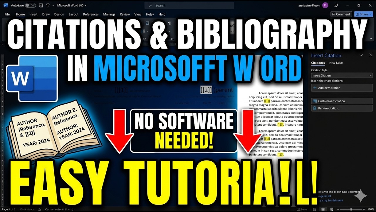 Citations and Bibliography in Microsoft Word without any Software ...