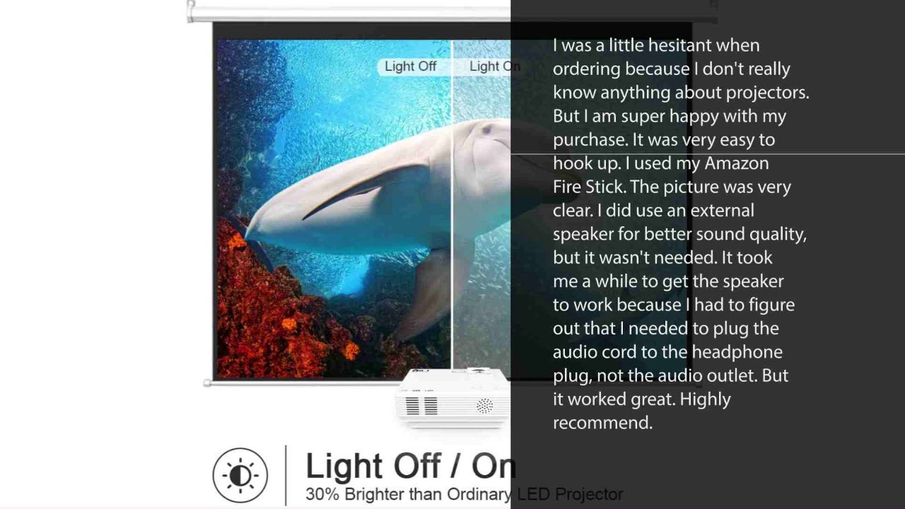 DR. J Professional HI-04 1080P Supported Portable Movie Projector ...