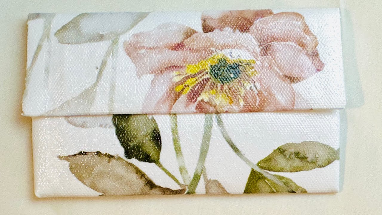FROM DOLLAR TREE CANVAS PRINT TO WALLET - YouTube