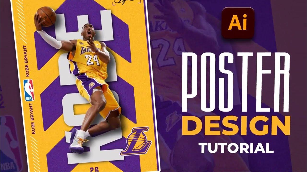 Illustrator CC Tutorial | Graphic Design | Modern Sports Poster in ...