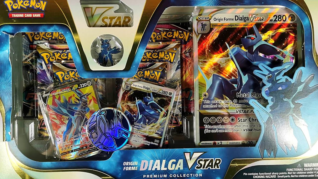 Opening the Origin Forme Dialga Vstar Premium Collection Pokemon Card ...