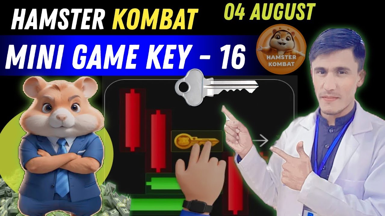 HAMSTER MINI GAME KEY-16! (SOLVE AUG 4 PUZZLE & GET KEY!) | Mini Game ...