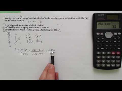 Finding y = ax + b Equation of a Line Example #3 - YouTube
