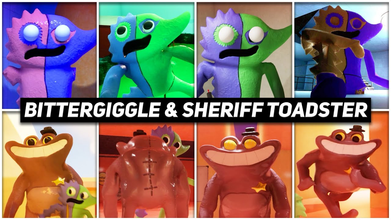 Garten Of Banban 1-6 SHERIFF TOADSTER & BITTERGIGGLE Behind The Scenes ...