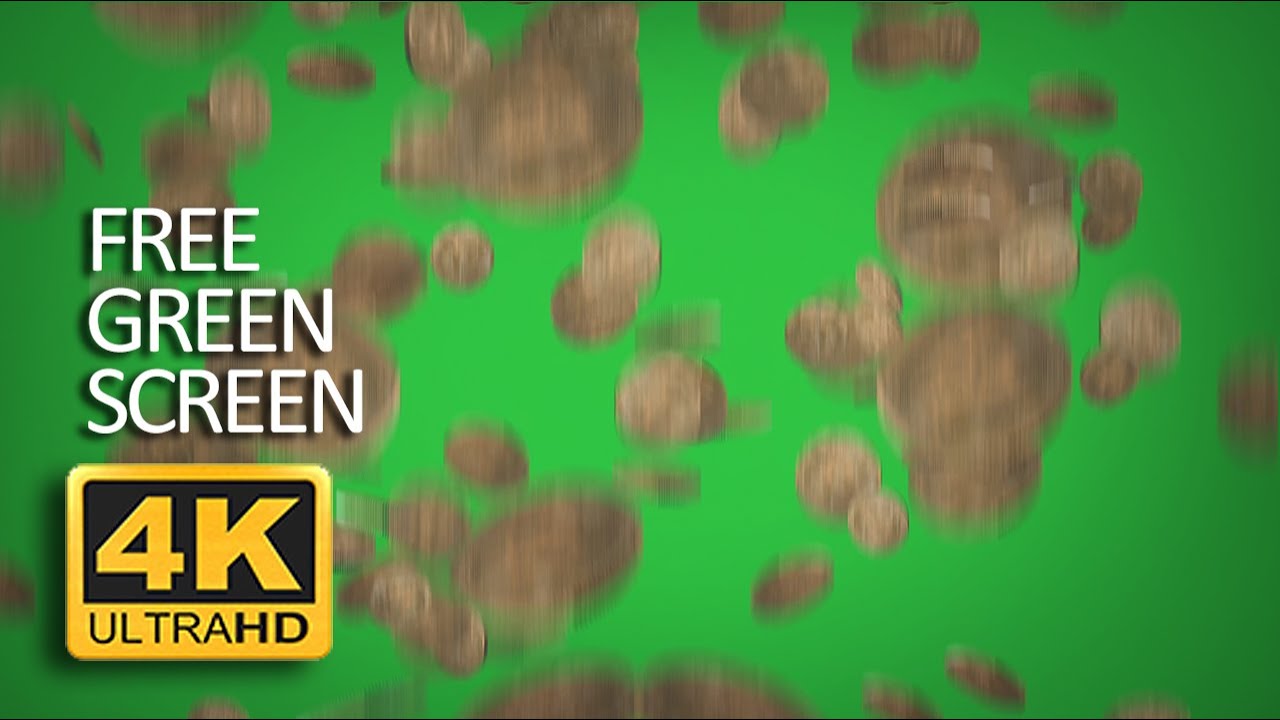 Free Green Screen - Falling Coins 3 Massive Transition [4K] - YouTube