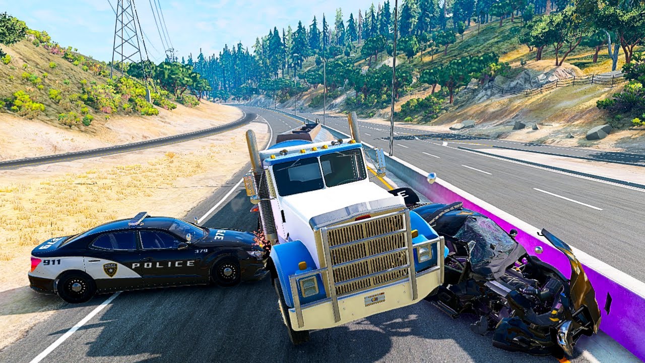 Crash Chronicles: Car & Truck Head-On Collision Unveiled in High-Speed ...