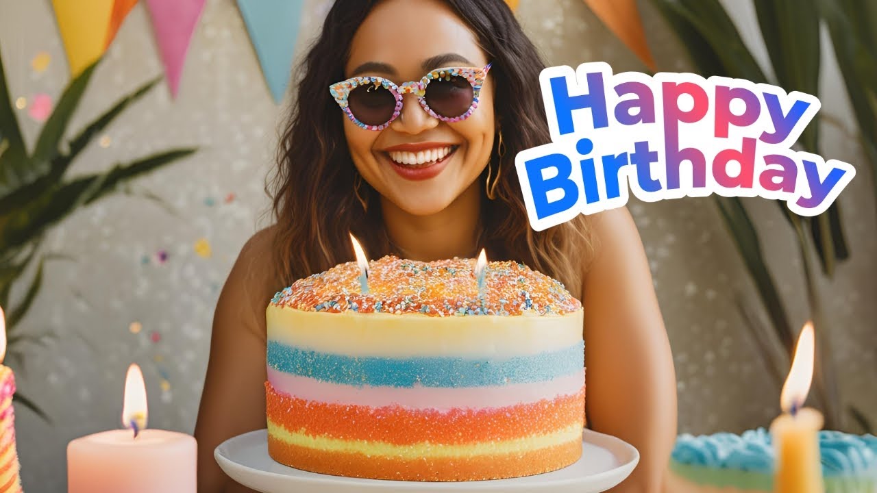 Happy Birthday Song | Birthday Song with Colorful Visuals 🎸🎵 - YouTube