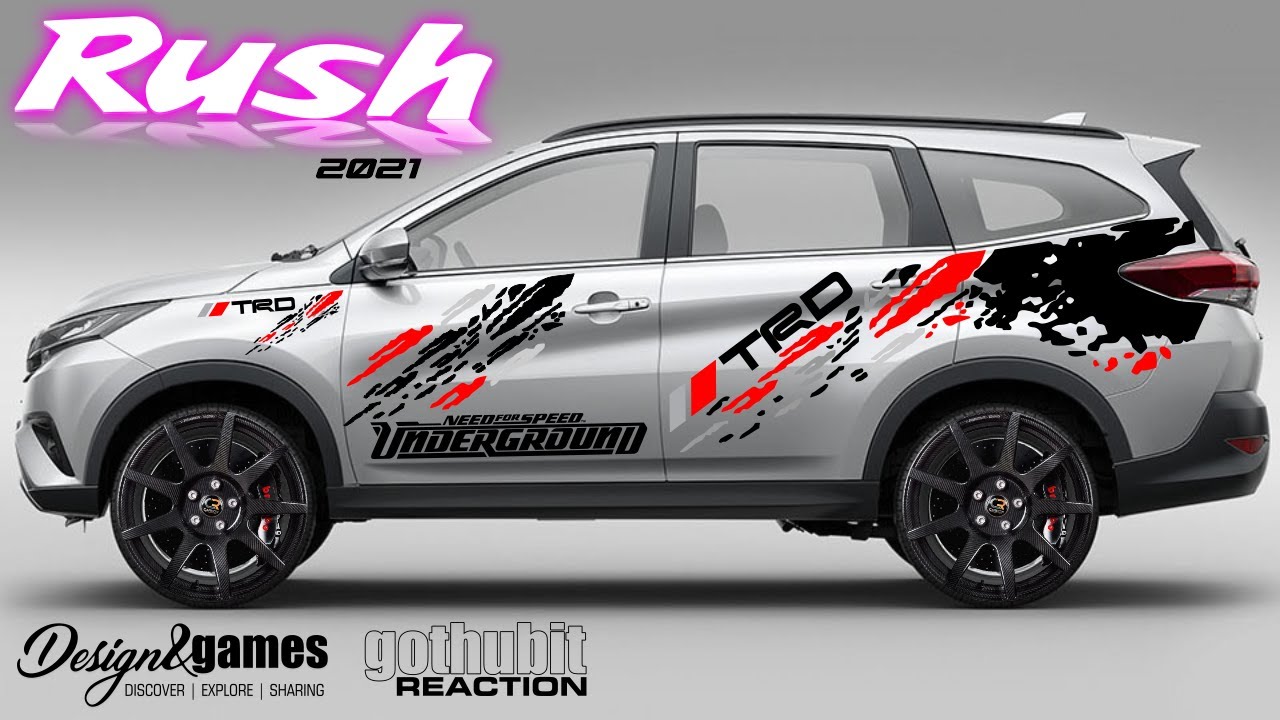 How to create design RUSH STICKER DECALS STRIPE FREE DESIGN #gothubit ...