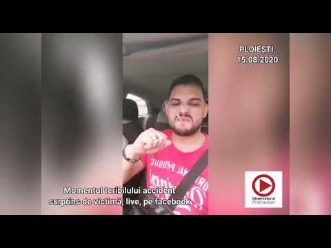 Simulare accident transmis live pe facebook Ploiești
