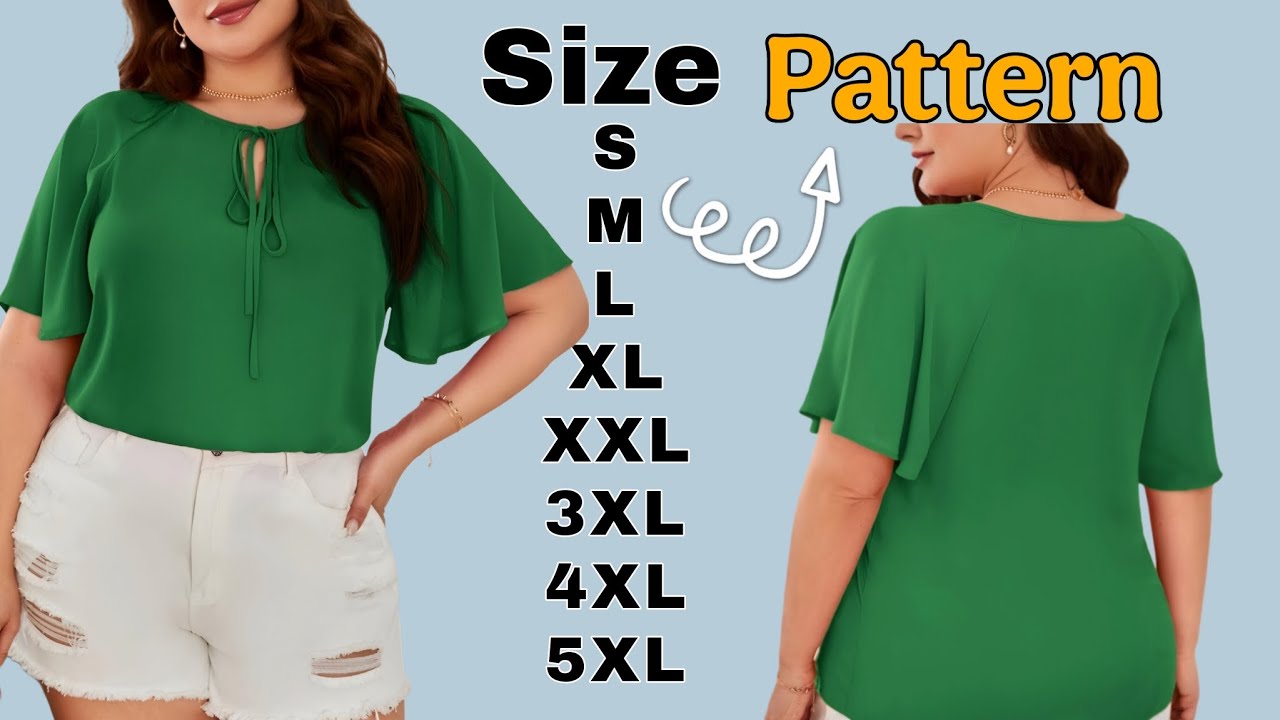 ️️ Draw this Easy Reglan Sleeves Blouse Pattern in Only 10 Minutes ...