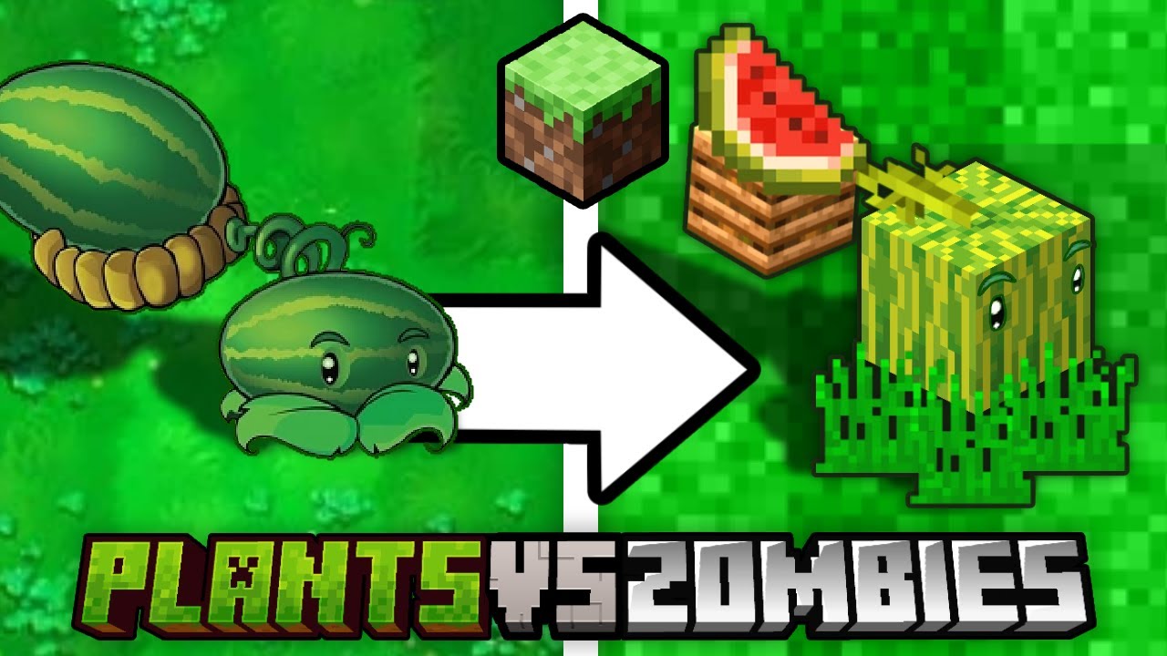Plants vs Zombies Minecraft Mod.. (Gameplay Video) - YouTube