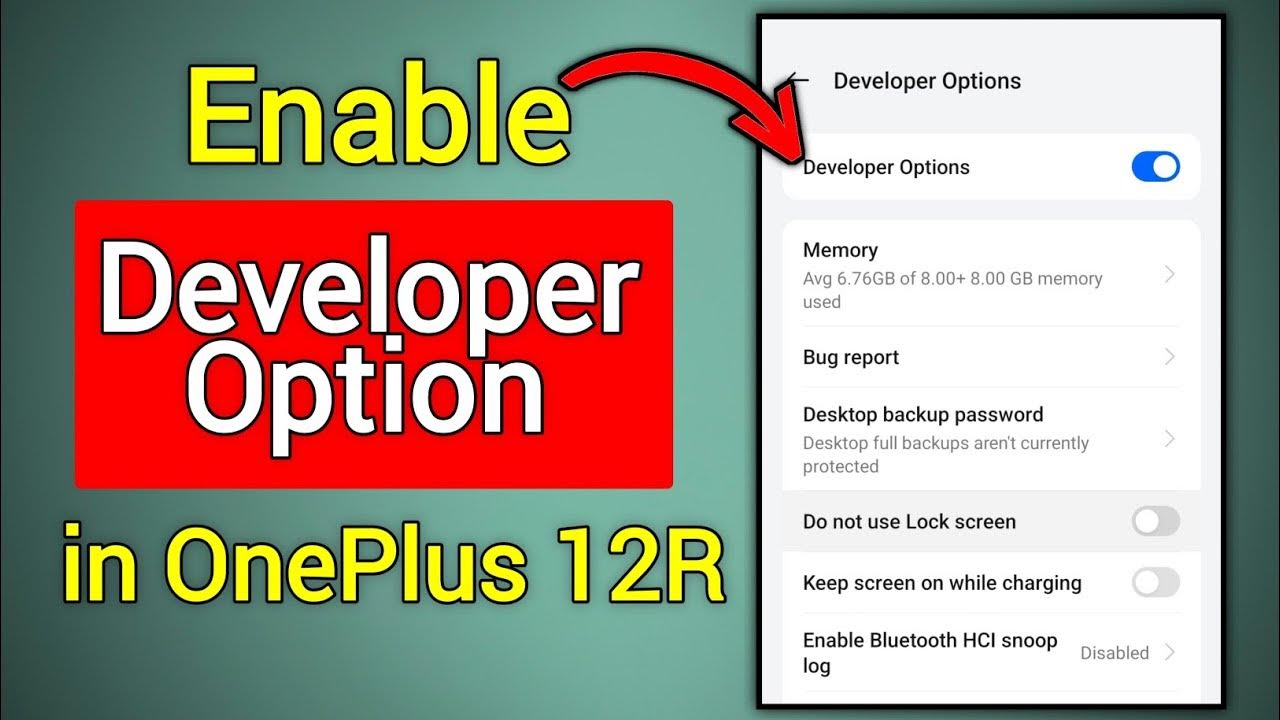 How to Enable Developer Option in OnePlus 12R - YouTube