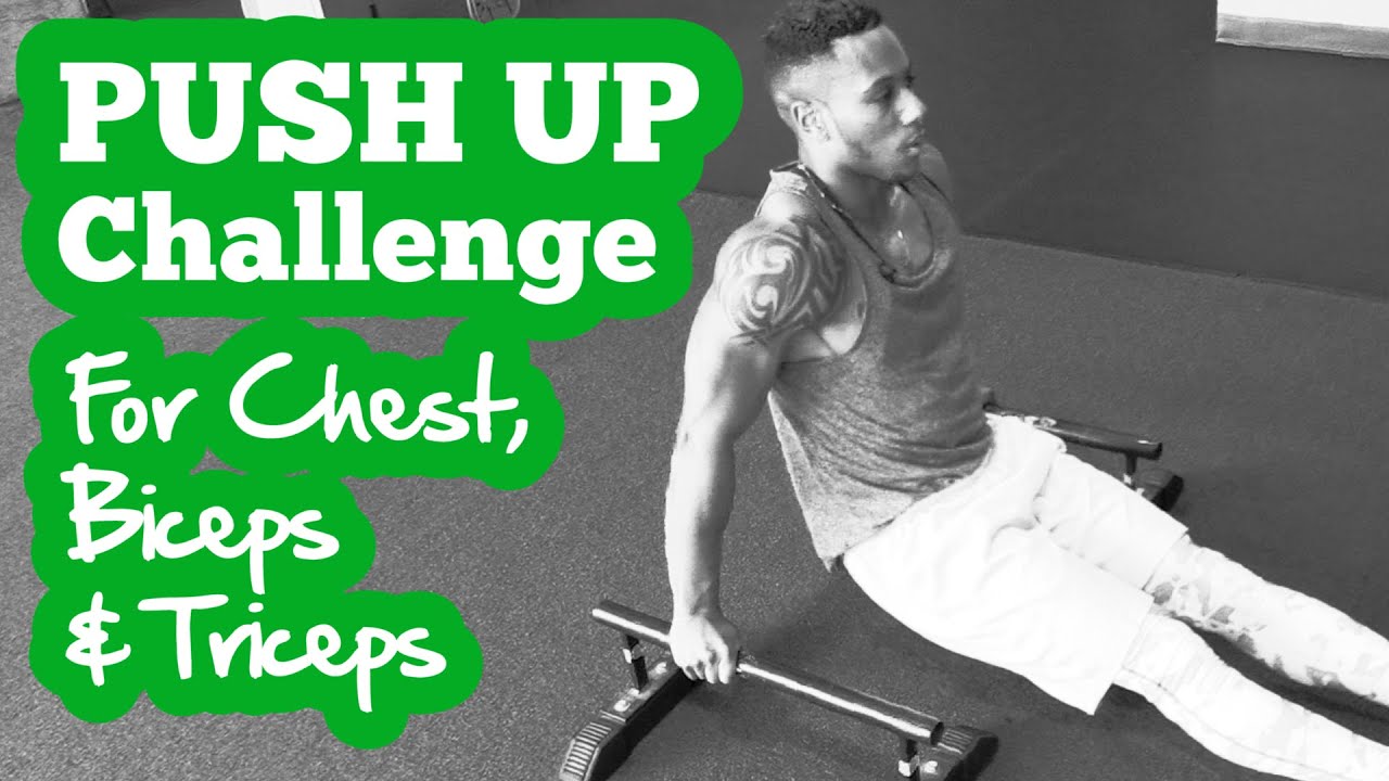 Push up Challenge Workout for Chest Biceps & Triceps - YouTube