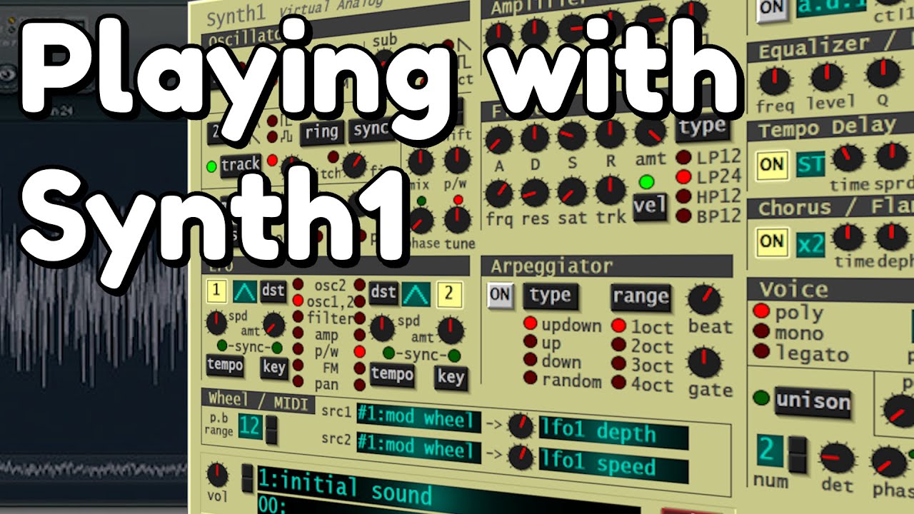 Playing with Synth1 - Some Bass Sounds - YouTube