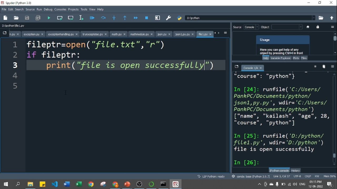 Opening A File In Python Python Files Python Tutorials For Absolute 1976