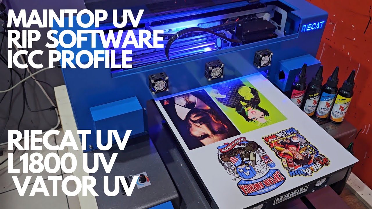 SOFTWARE MAINTOP RIP UV L1800 RIECAT UV PRINTER VATOR ICC PROFILE - YouTube