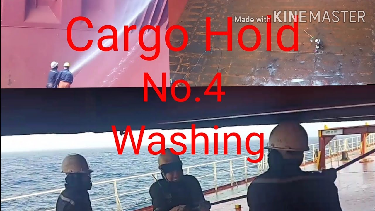 Cleaning Cargo Hold after Deballasting #cleaningcargohold #cargohold # ...