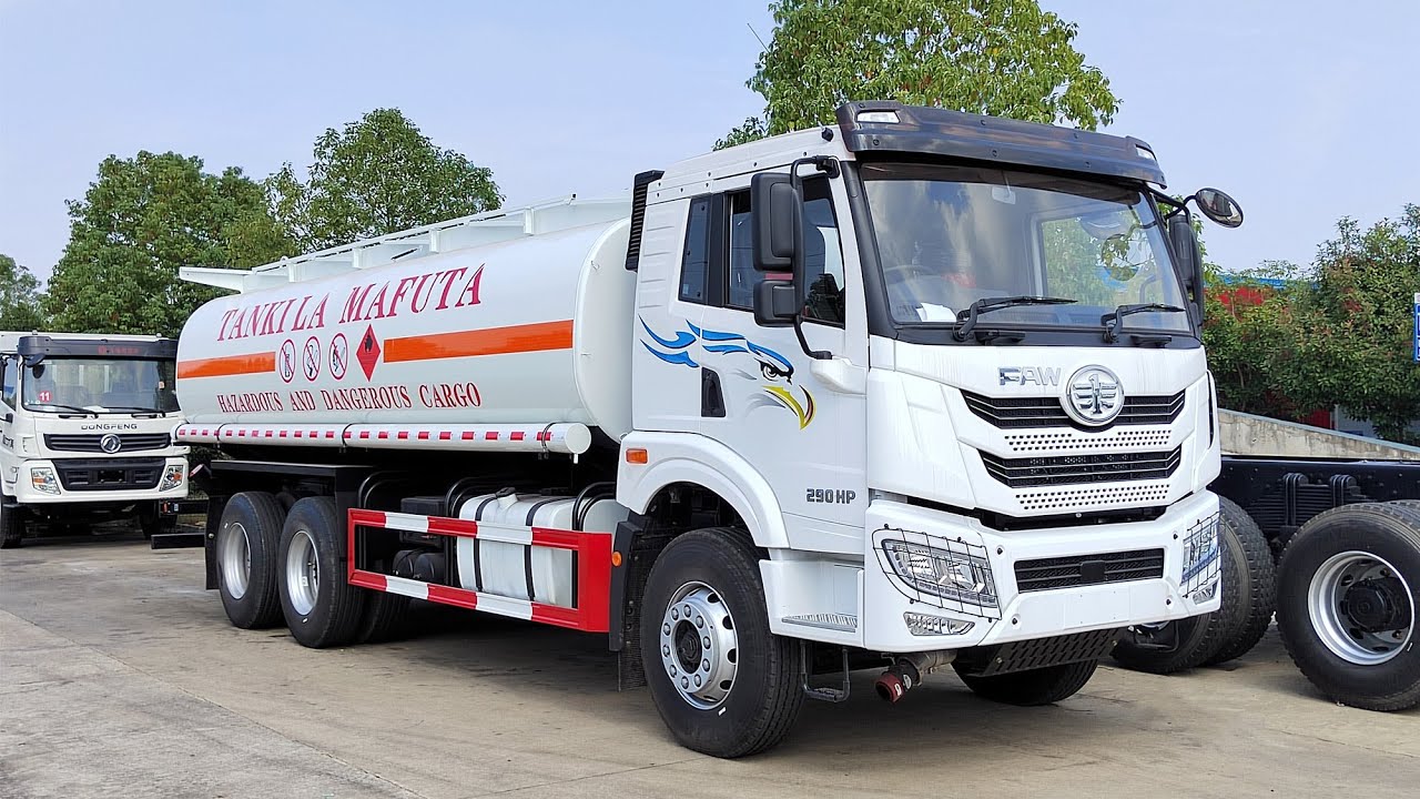 FAW 6x4 290HP right hand drive Fuel Tank Truck - YouTube
