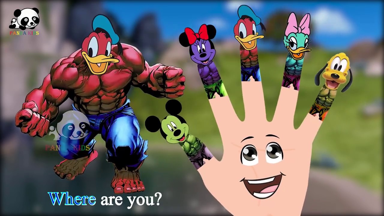 Mickey Mouse HULK Finger Family Songs Daddy Finger Family Nursery ...