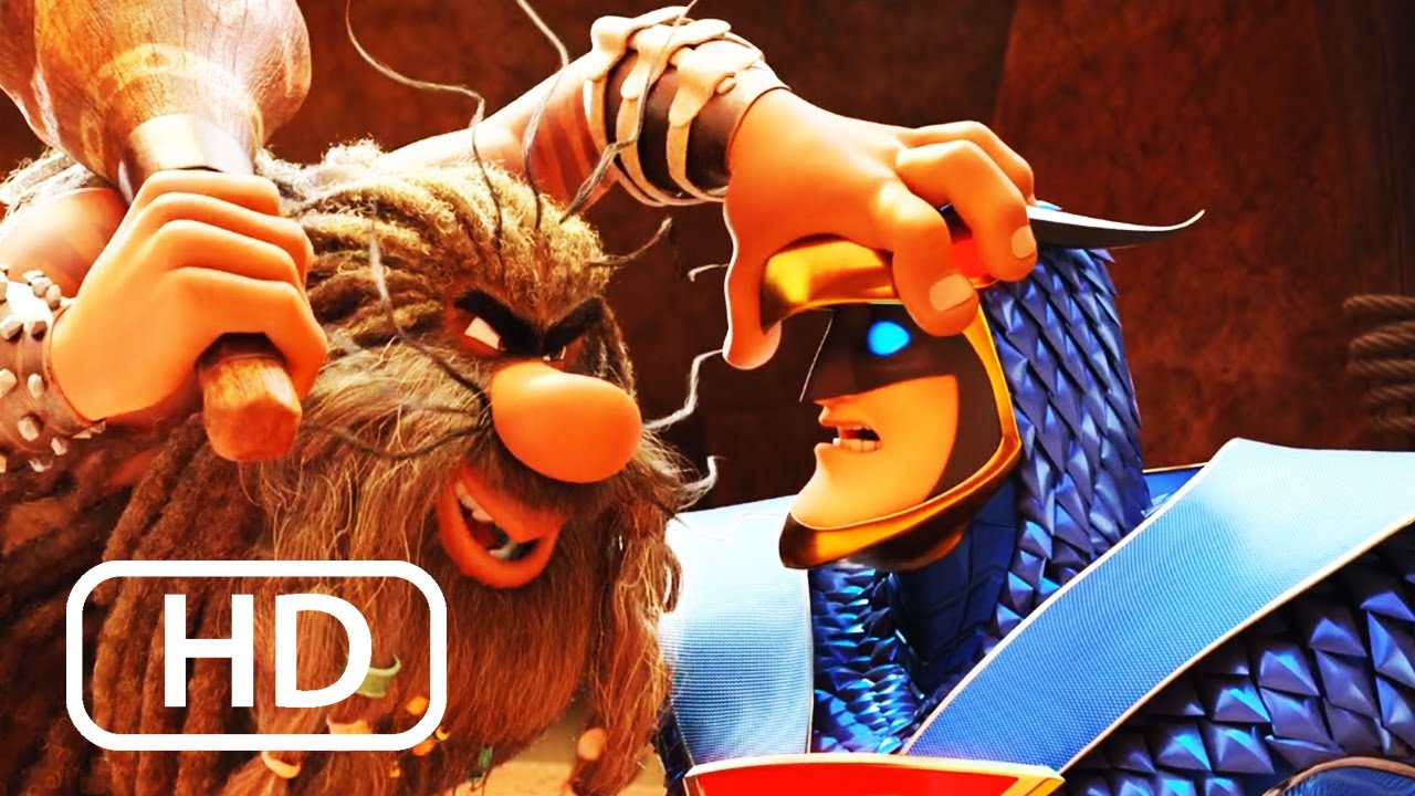 Scoob! (2020) Blue Falcon vs Captain Caveman Scene 7 to 10 - YouTube