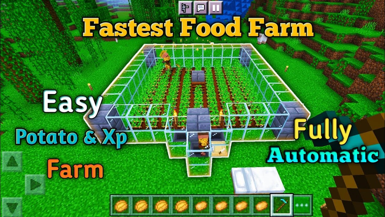 Minecraft:1.19 Easiest Villager Food Farm In Minecraft Bedrock (Java ...