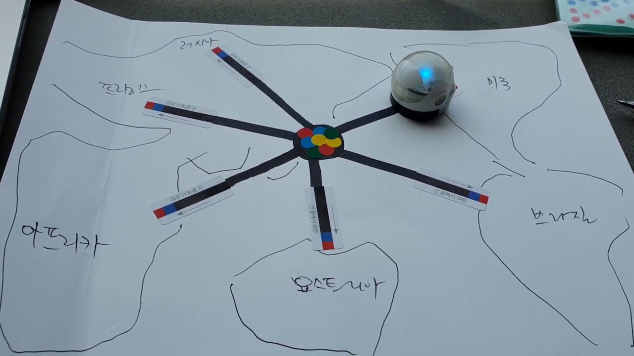 180620_Ozobot world trip with u turn line end code - YouTube