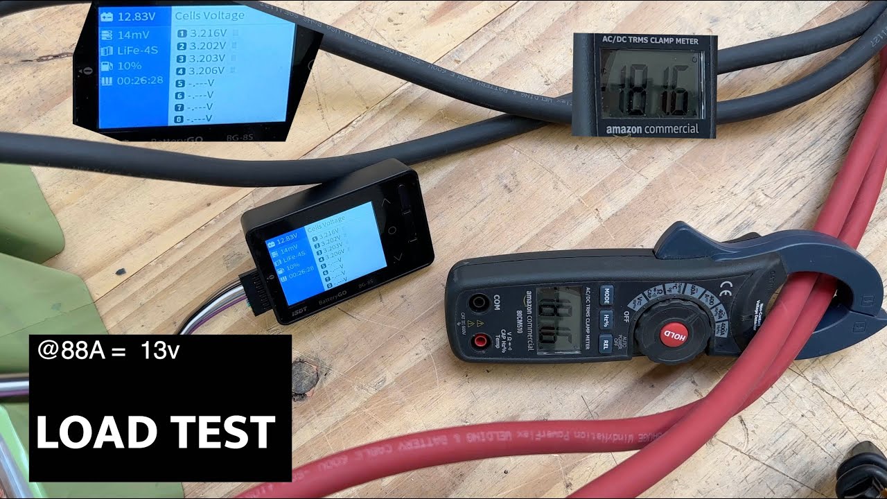 LiFePO4 LEV60F Max Continous + 360A Voltage SAG test - YouTube