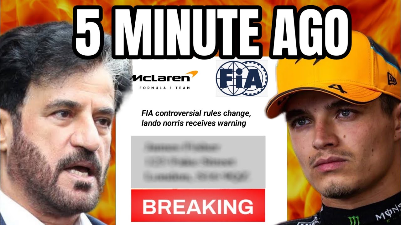BIG NEWS: FIA Faces Controversy and Norris Receives Warning| F1 news ...