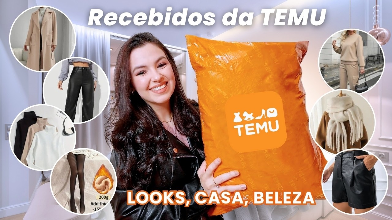 RECEBIDOS DA TEMU BRASIL | looks essenciais de inverno + utilidades pra ...