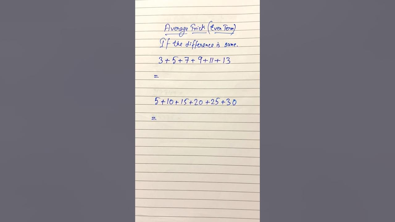 Average Trick | Part-4 | Arithmetic | Maths Shortcut | - YouTube