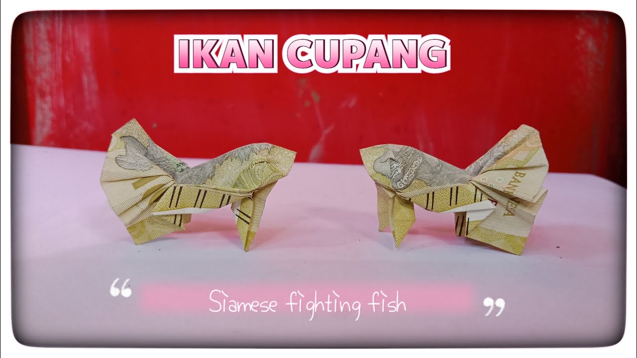 IKAN CUPANG MUDAH || ORIGAMI FIGHTING FISH EASY - YouTube