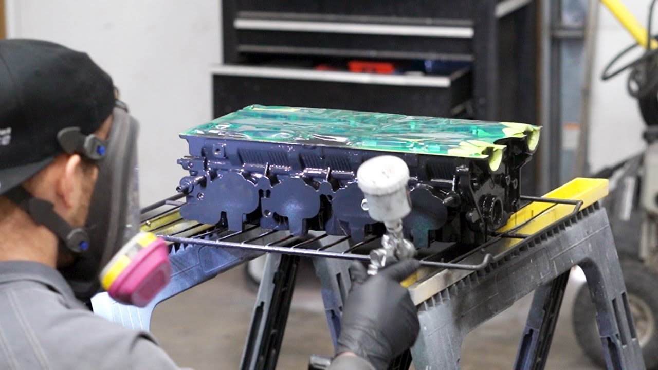 Blacking Out An Entire Car Engine! - YouTube