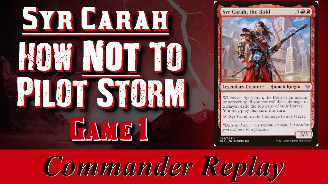 Syr Carah How Not To Pilot Storm Game 1 vs Vial Smasher Thrasios, Momir ...
