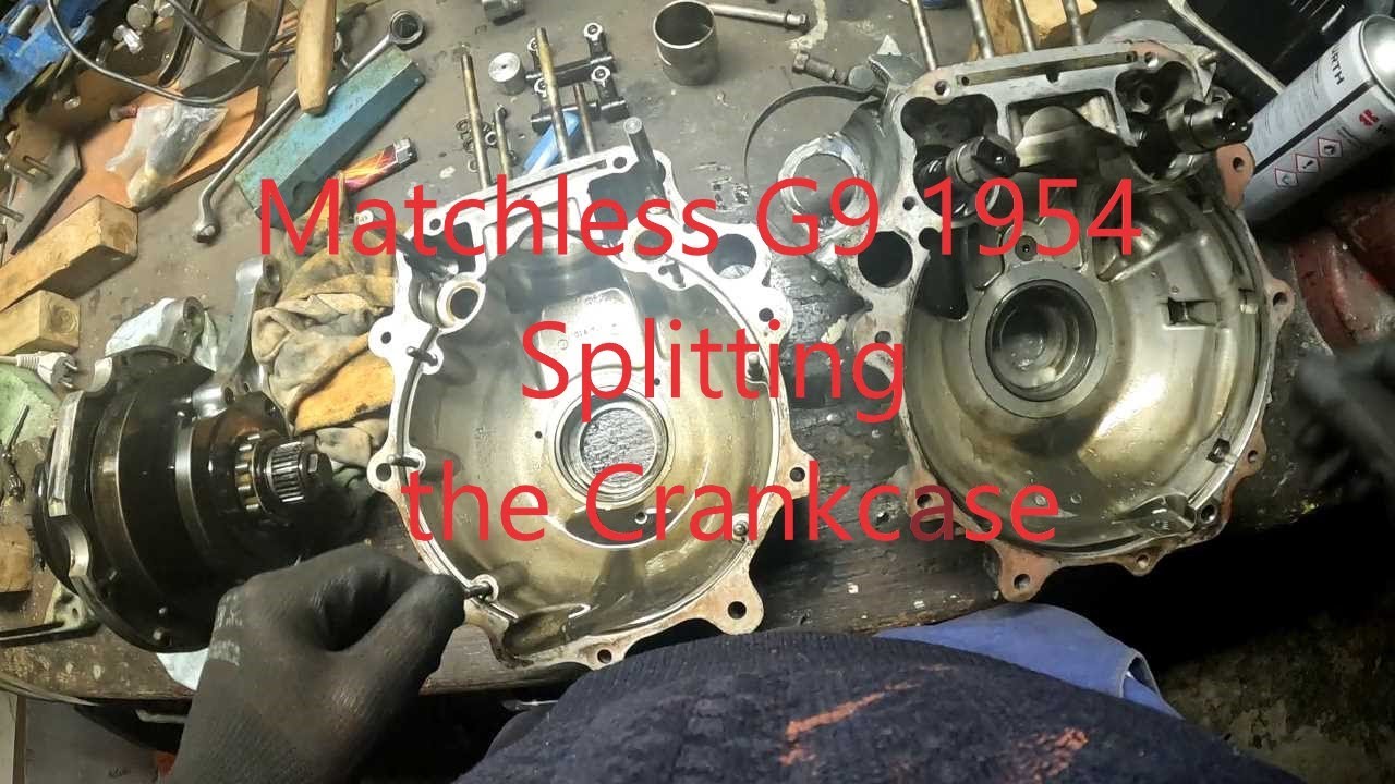Splitting the Crankcase on Matchless G9 1954 - YouTube