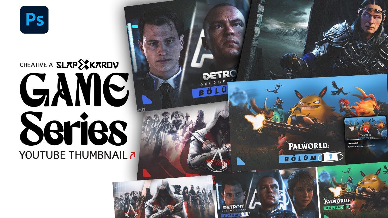 Game Series - Photoshop Speed Art Cover - YouTube